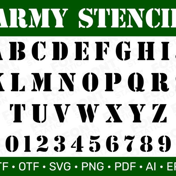 Army Alphabet - Etsy