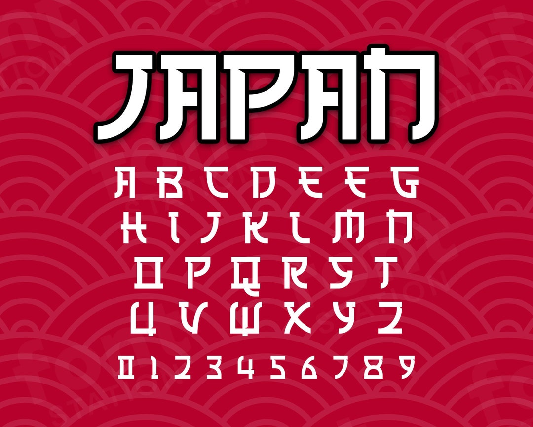 Japan Font - Japanese Font - Cricut Silhouette SVG - Asian Letters ...