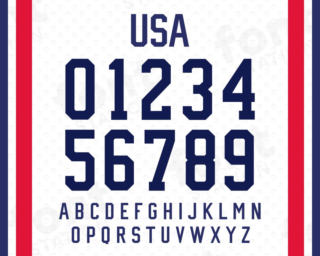 USA Soccer Font - US Football Font - World Cup 2022 Football Shirt ...