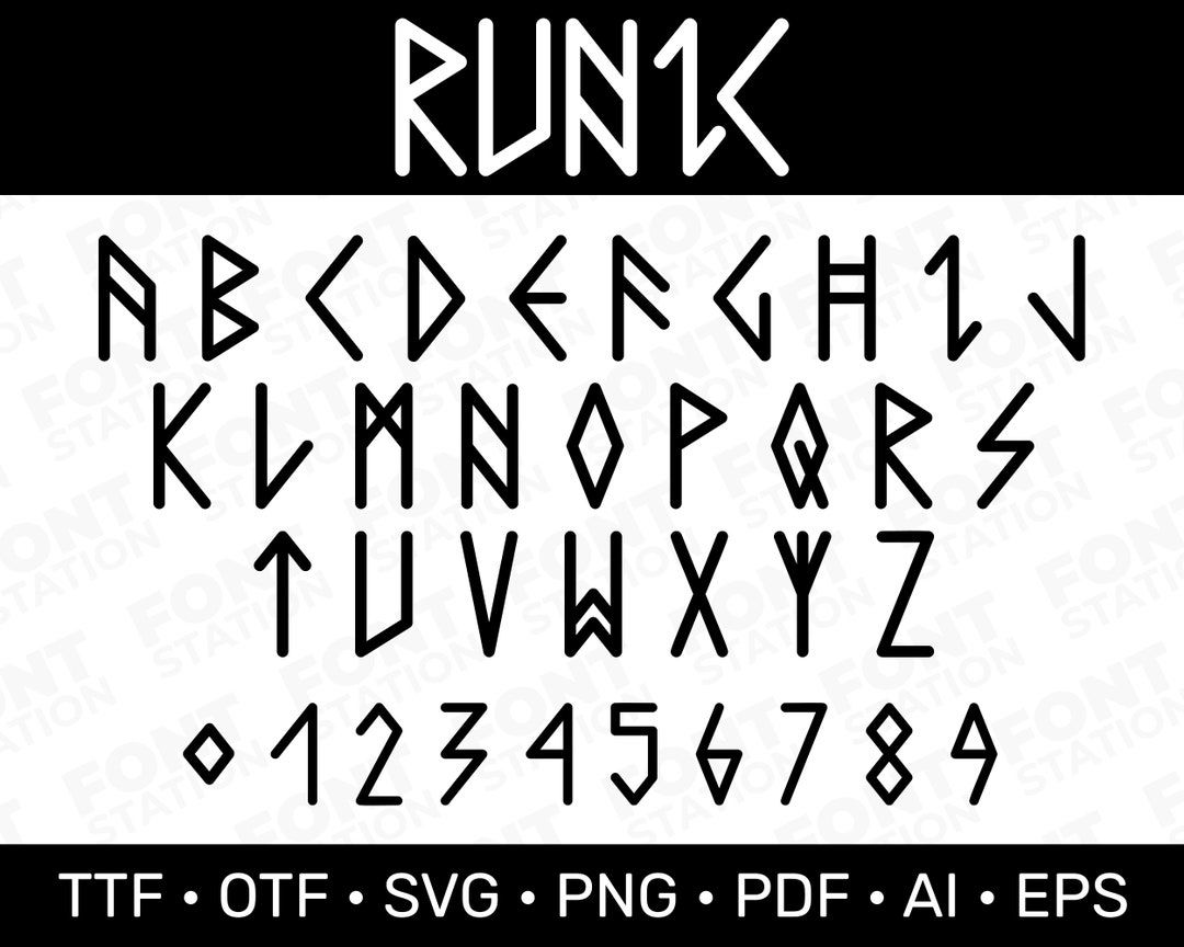 Runic Font Runes SVG Cricut Silhouette Font Crypto - Etsy Australia