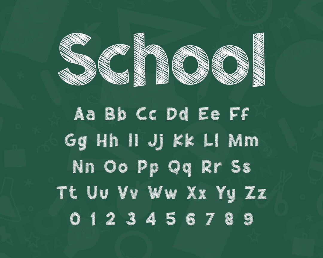 School Font - School SVG - Cricut Silhouette Playful Font - Teacher ...