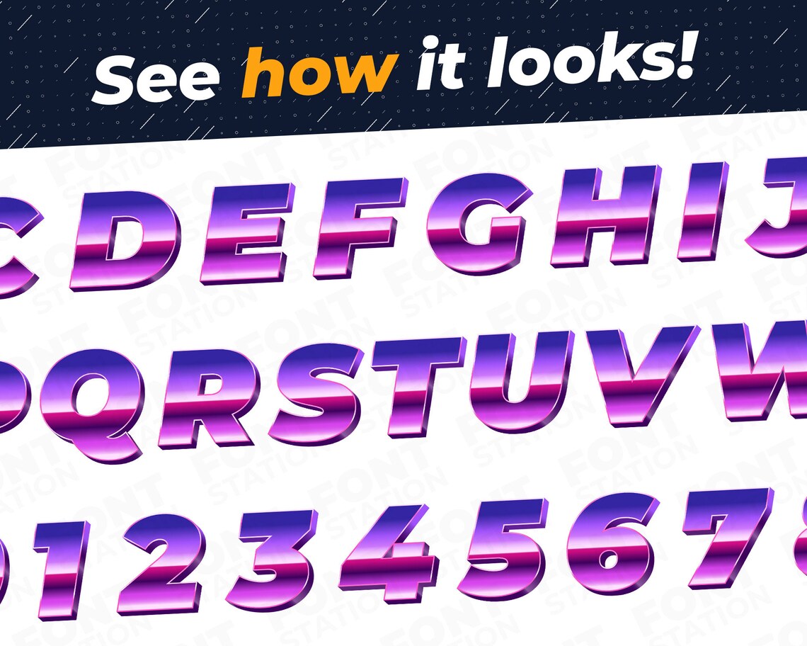 Retro Letters - Retrowave SVG, PNG - 80s Letters, Synthwave Alphabet ...