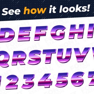 Retro Letters - Retrowave SVG, PNG - 80s Letters, Synthwave Alphabet ...