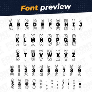 Stacked Font - Mirror Font - Cricut Silhouette Font - Playful Letters ...