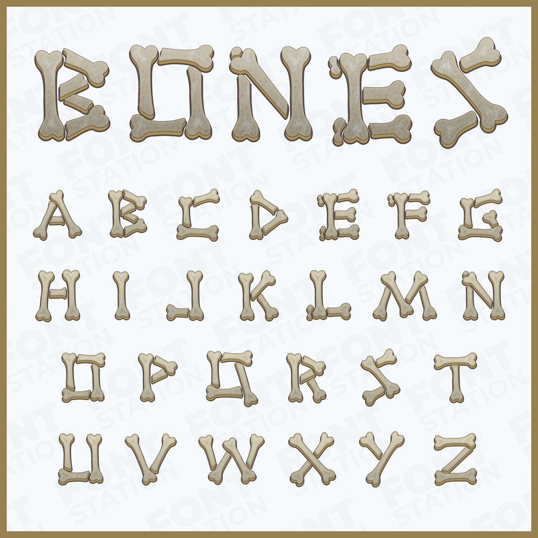 Bones Letters SVG, PNG - Skeleton Alphabet, Halloween Lettering, Skull ...