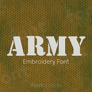 Army Embroidery Font - Stencil Embroidery Letters - Military, Veteran ...