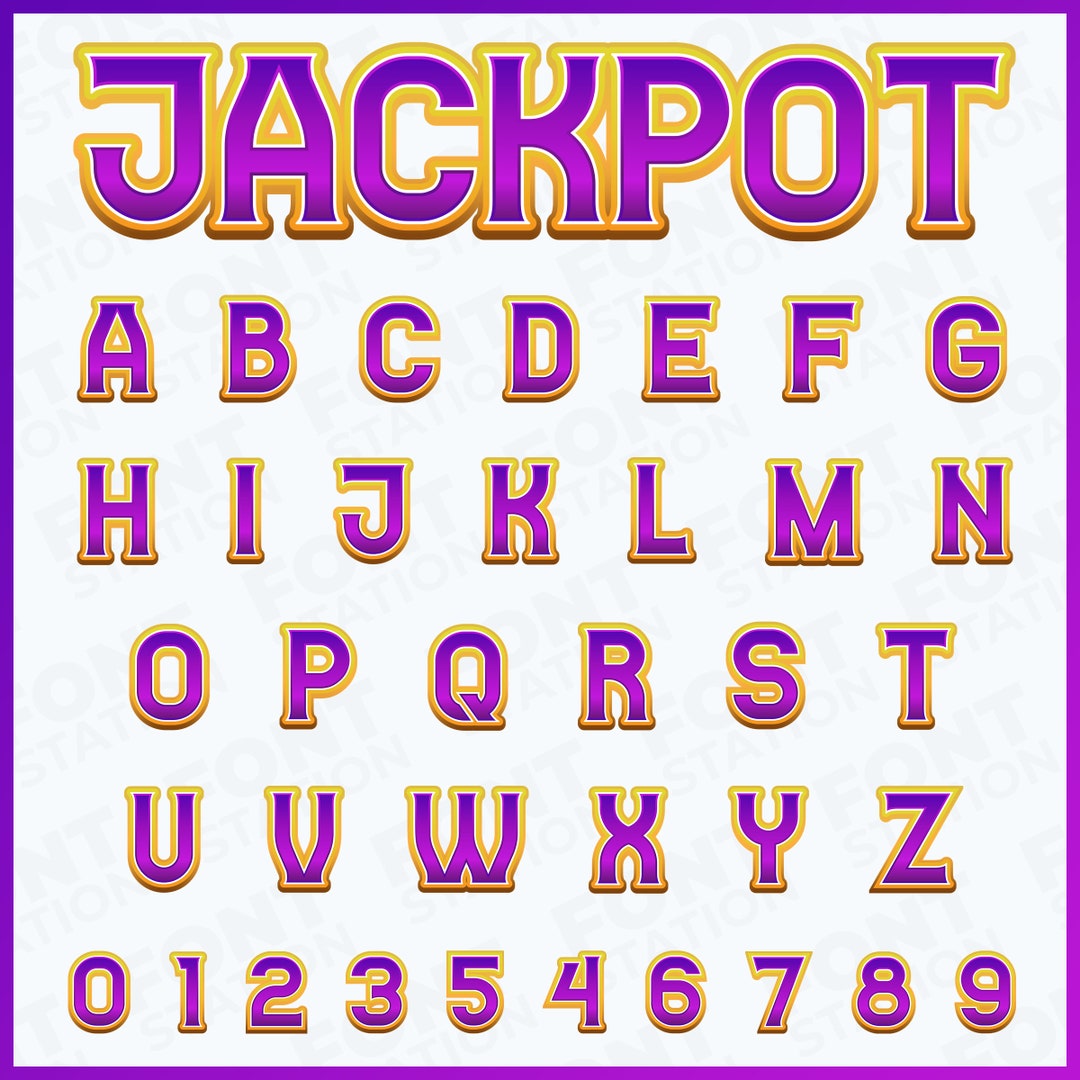 Jackpot Letters - Jackpot SVG, PNG - Casino Letters, Money Alphabet for ...