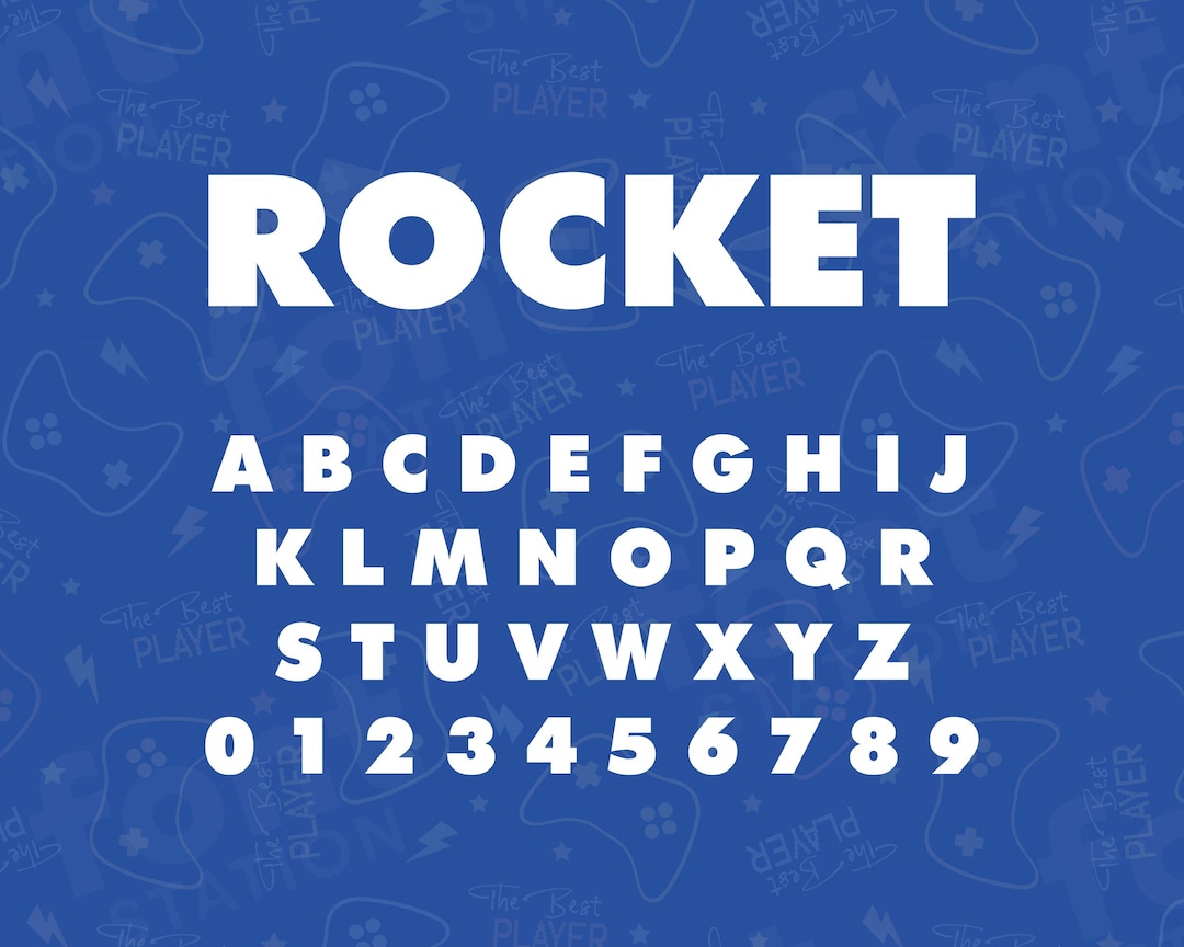 Rocket Car Font - Rocket SVG - Cricut Silhouette Font - Modern Sans ...