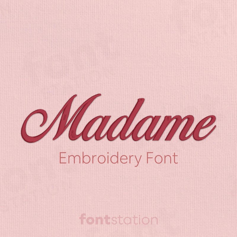 Chic Font Embroidery Design - Etsy