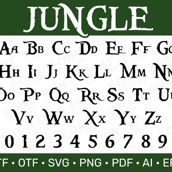 Jungle Letters - Etsy
