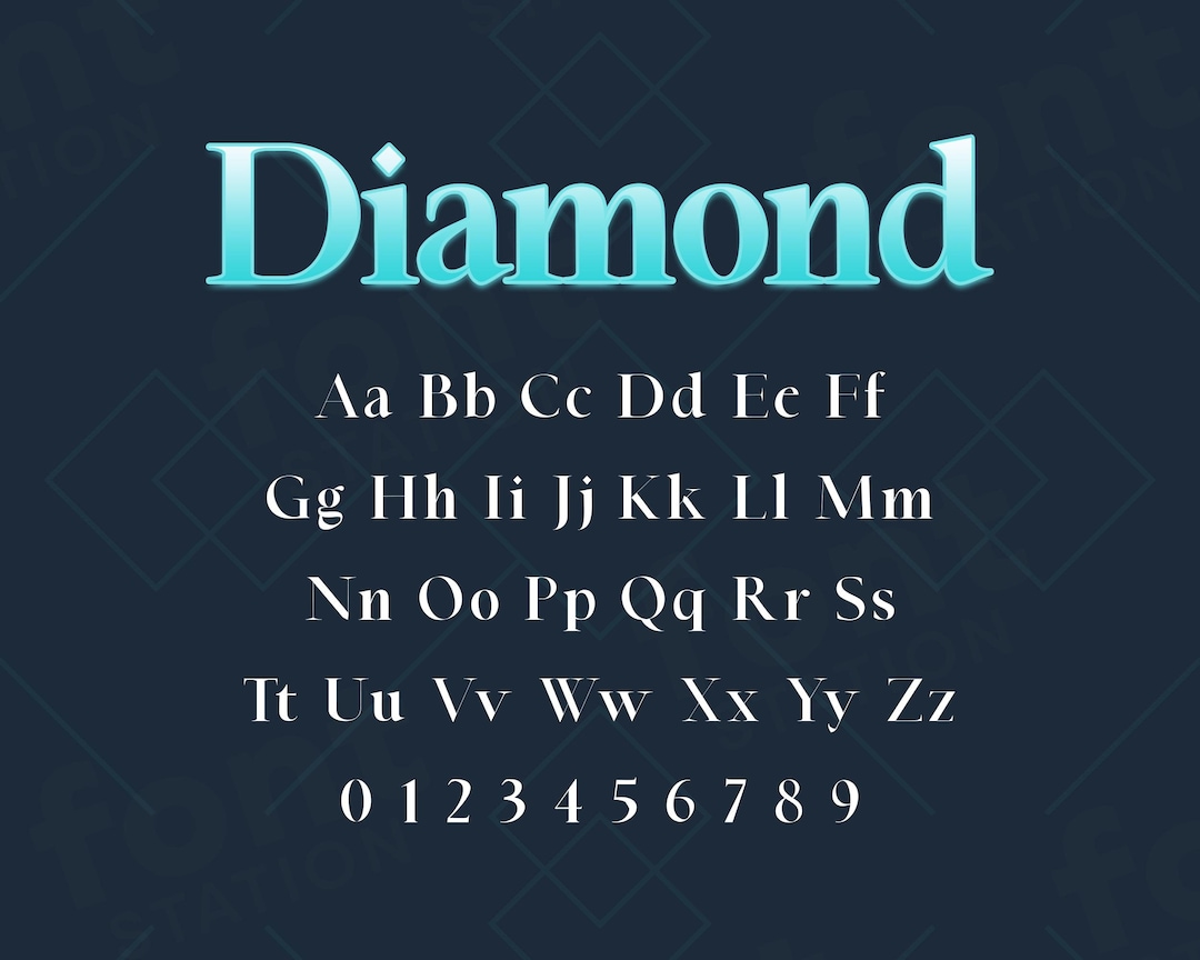 Diamond Font - Luxury Font - Cricut Silhouette Font - Luxury Letters ...