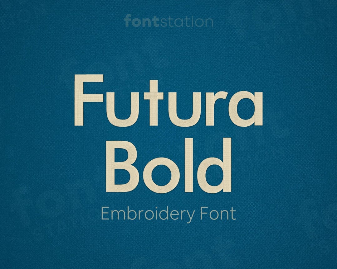 Futura Bold Embroidery Font - Block, Sans Serif Letters - Modern ...
