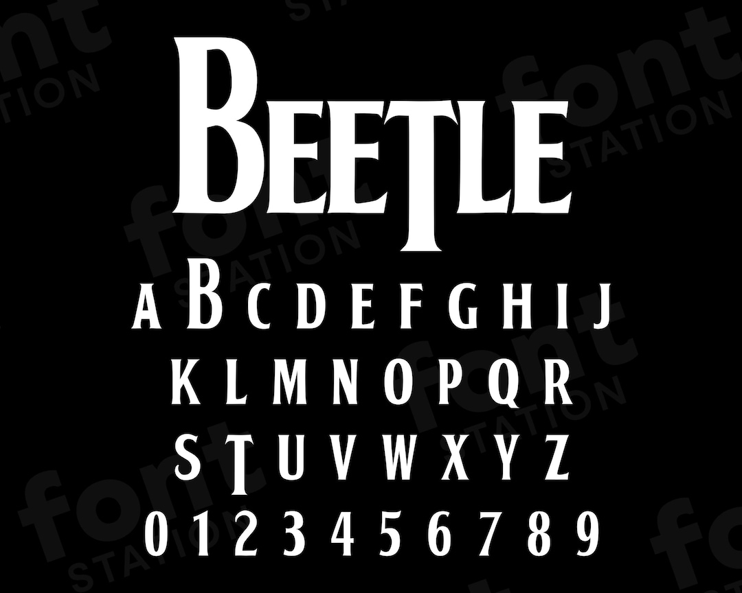 The Beetle Font - the Beetle SVG - Rock Band Letters, Music Alphabet ...