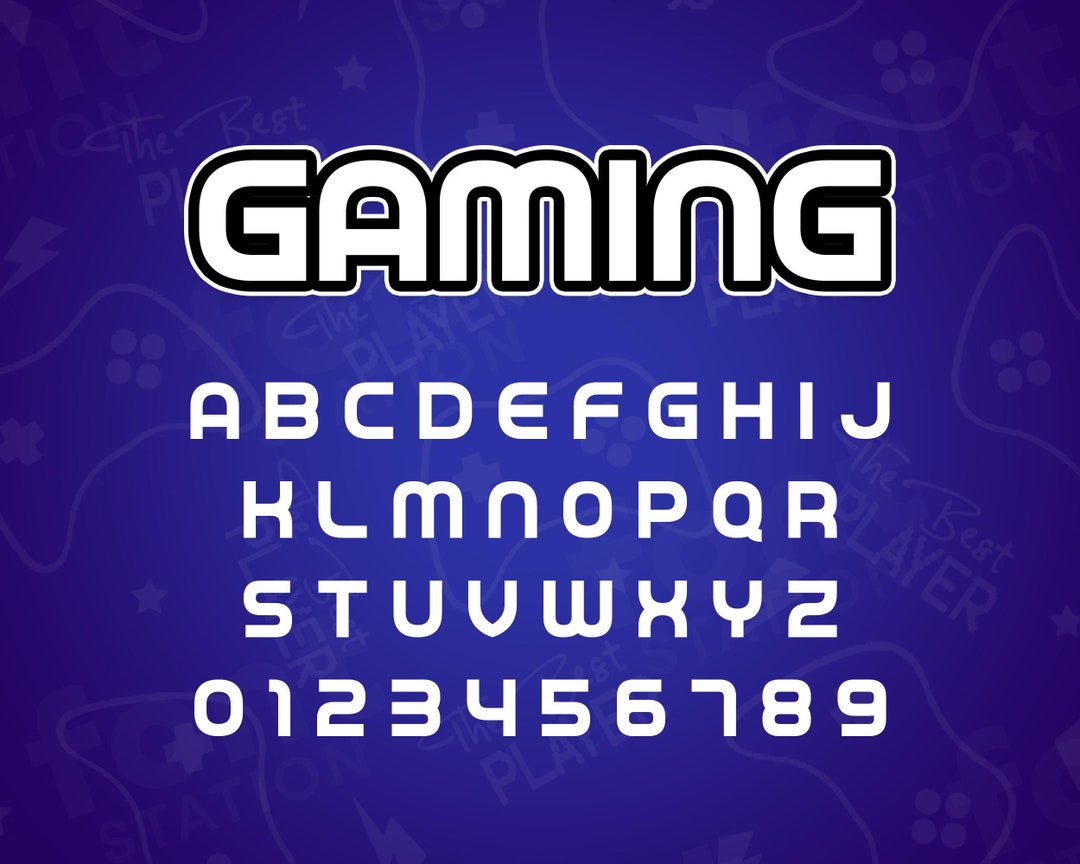 Modern Arcade Font - Arcade SVG - Cricut Silhouette Font - Gaming ...