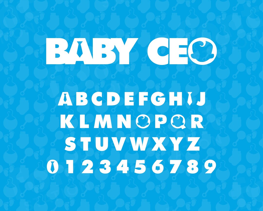 Baby CEO Font Baby SVG Cricut Silhouette Font Funny Letters, Alphabet ...