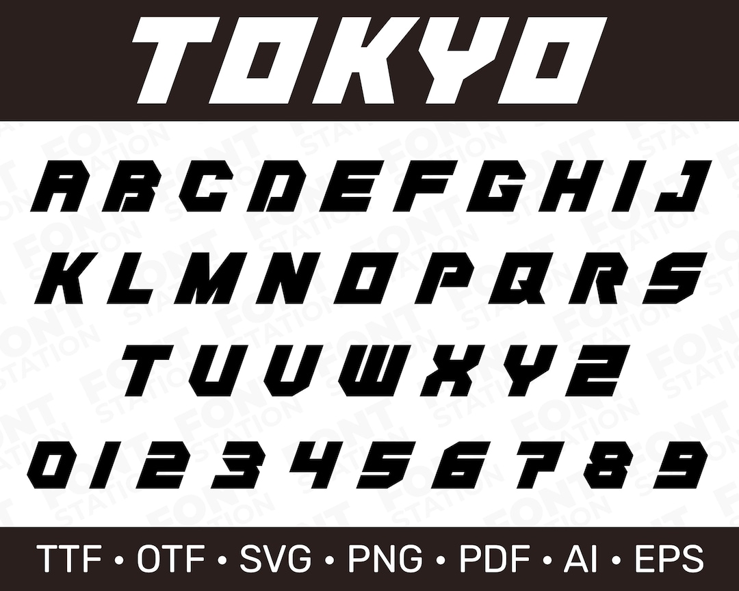 Tokyo Font Tokyo SVG Cricut Silhouette Font Modern - Etsy