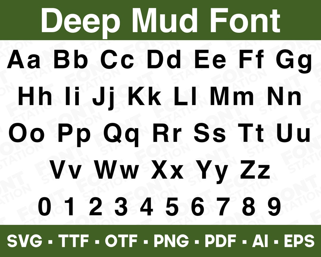 Deep Mud Font 4x4 Font 4x4 SVG 4x4 Cricut Professional - Etsy UK
