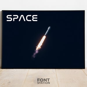 Space Font - Space SVG - Modern Sci Fi Futurist Letters, Science ...