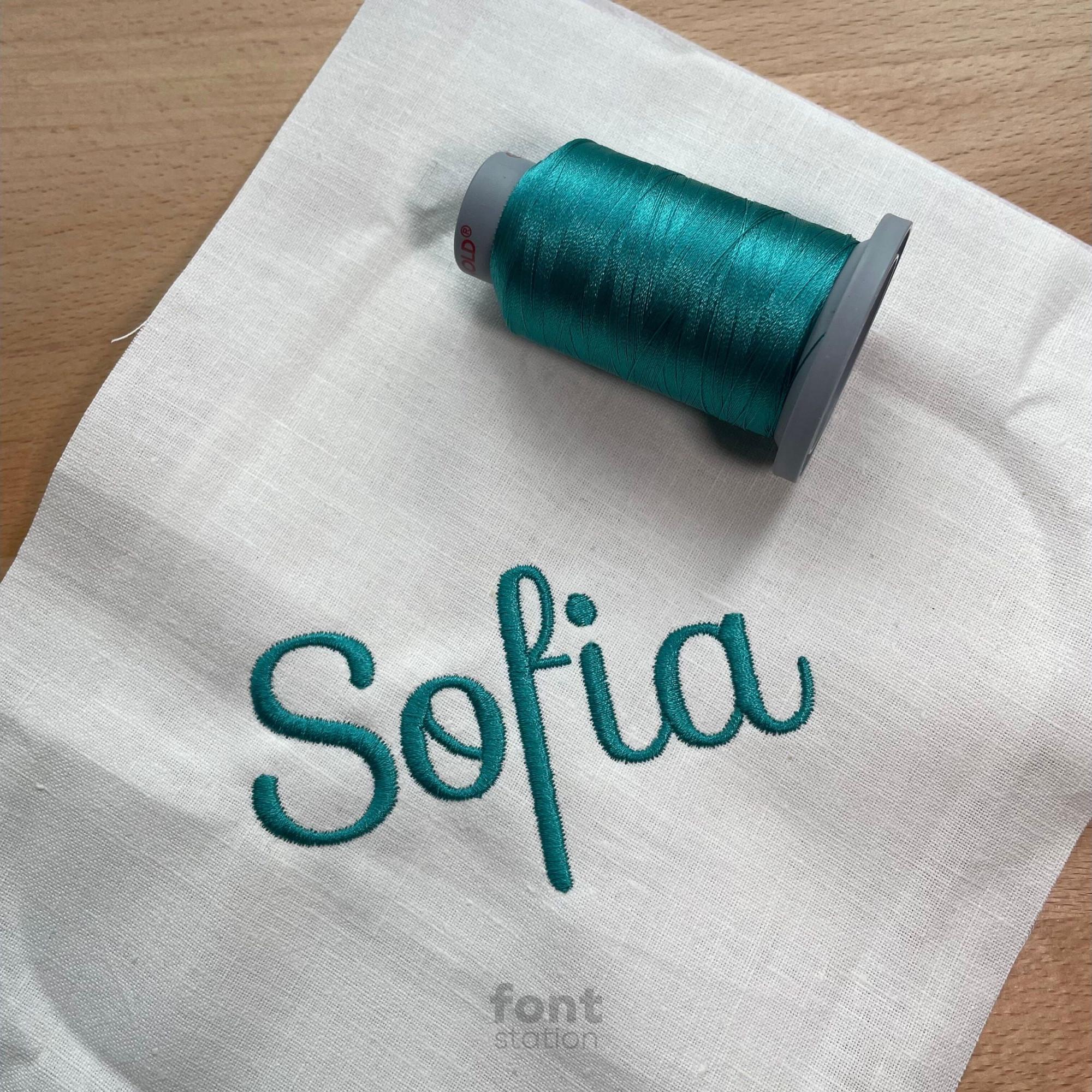 Sofia Embroidery Font - Elegant Letters - Script, Cursive Machine ...