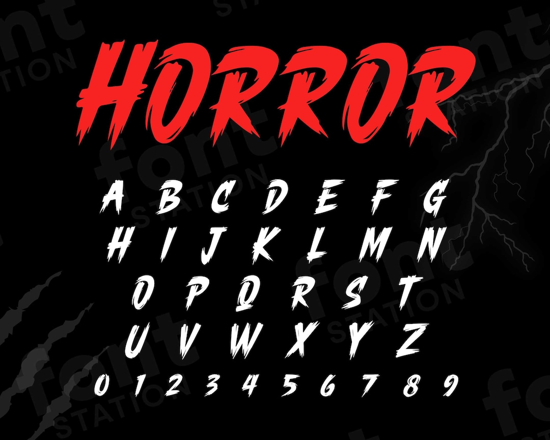 Slasher Font Halloween SVG Cricut Silhouette Font Horror Letters ...