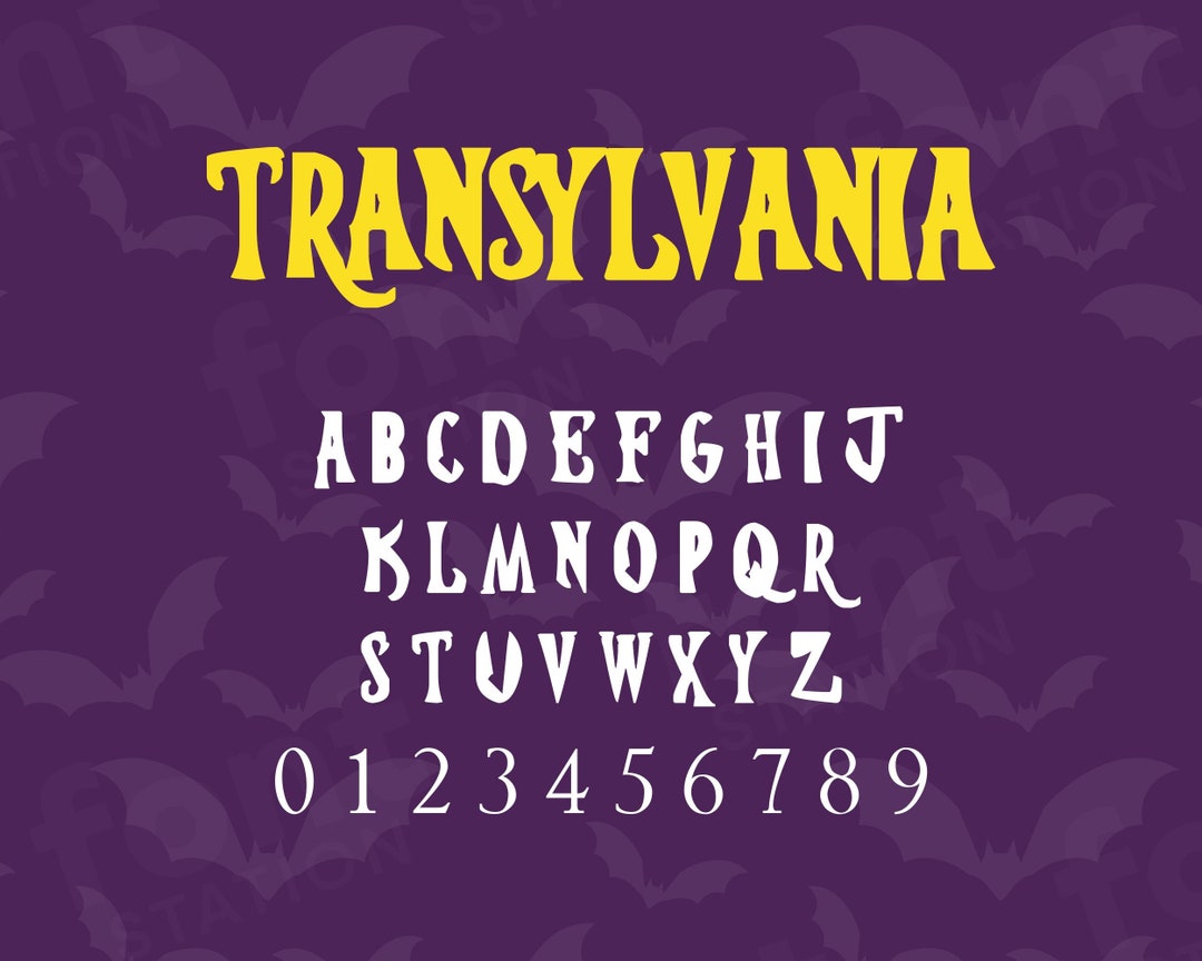 Transylvania Font - Transylvania SVG - Cricut Silhouette Font - Vampire ...