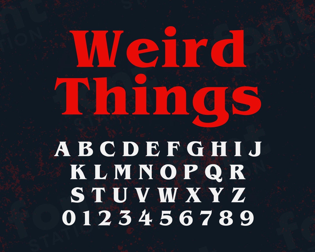 Weird Things Font - Weird Things SVG - Cricut Silhouette Font ...