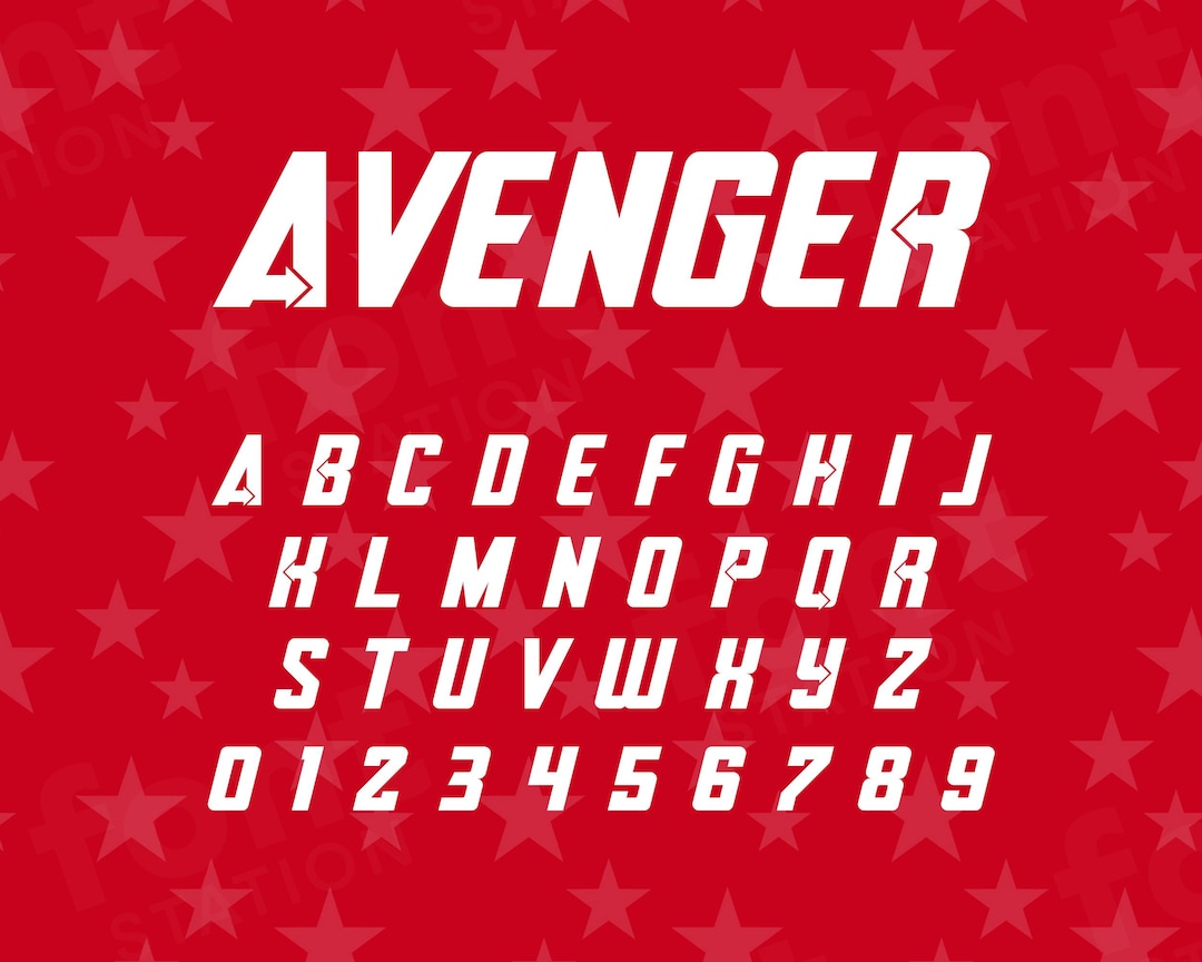 Avenger Font - Superheroes Font - Modern Comic Letters, Heroes Alphabet ...
