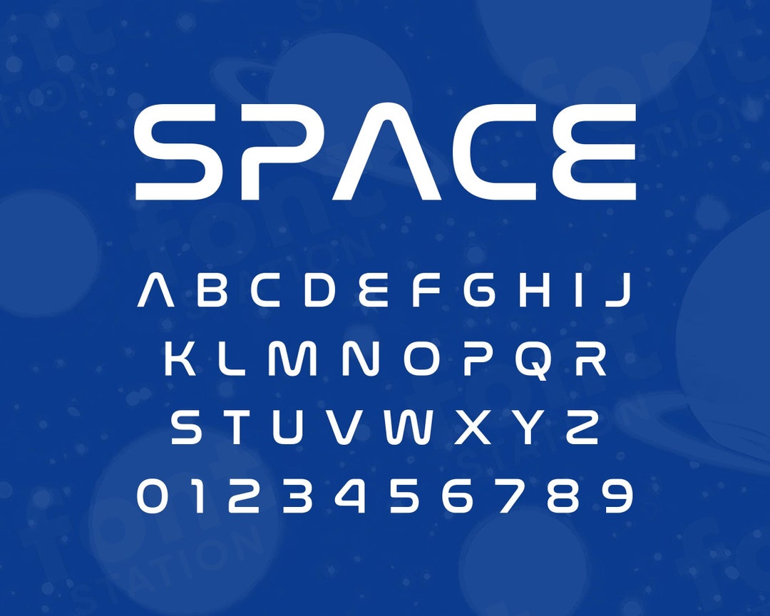 Space Font - Space SVG - Modern Sci Fi Futurist Letters, Science ...
