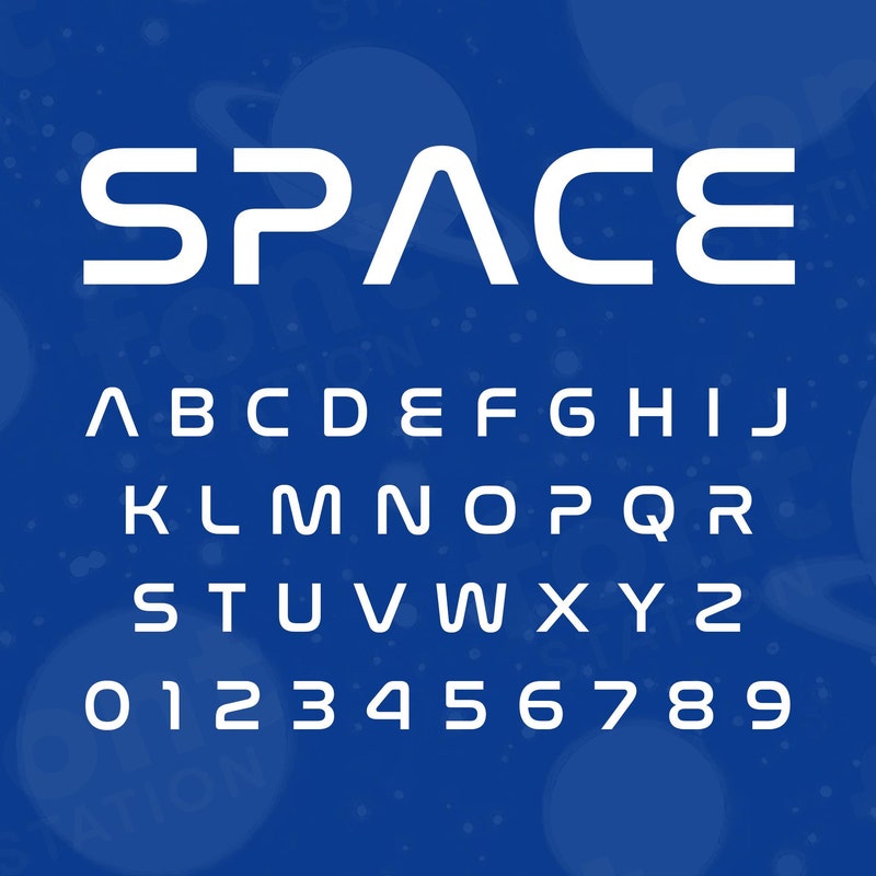 Nasa Space Font - Etsy