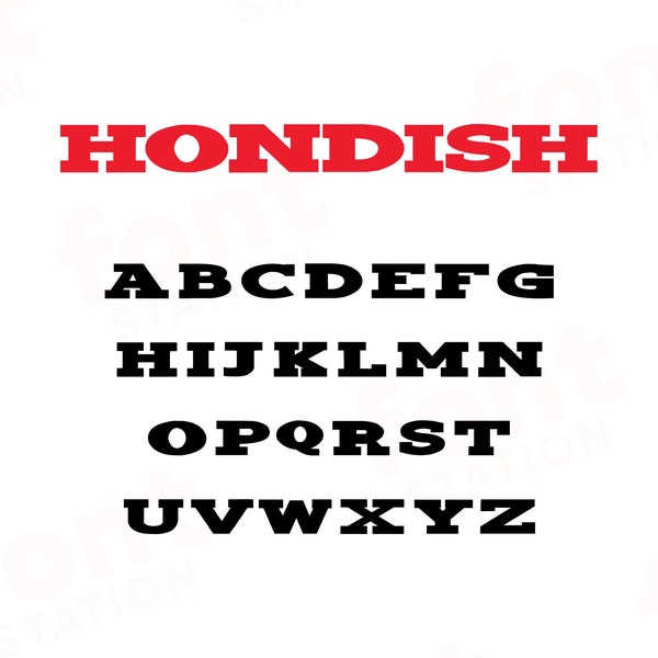 Honda Font - Etsy