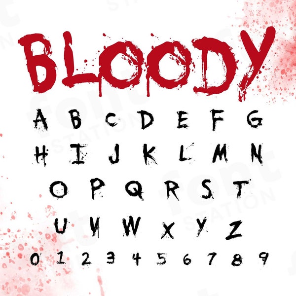 Bloody Letters - Etsy