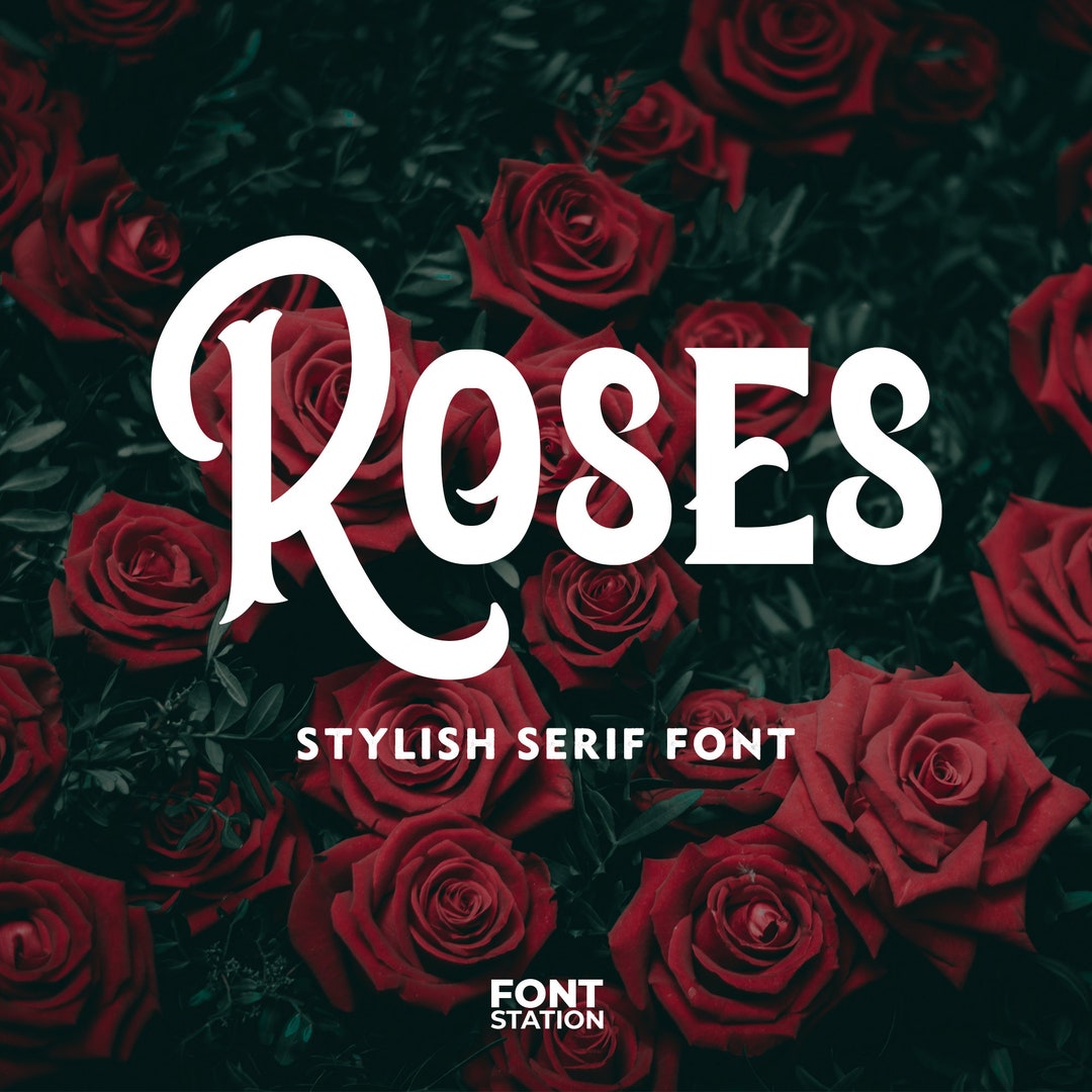 Roses Font - Flower SVG - Cricut Silhouette Font - Spiky Modern Letters ...