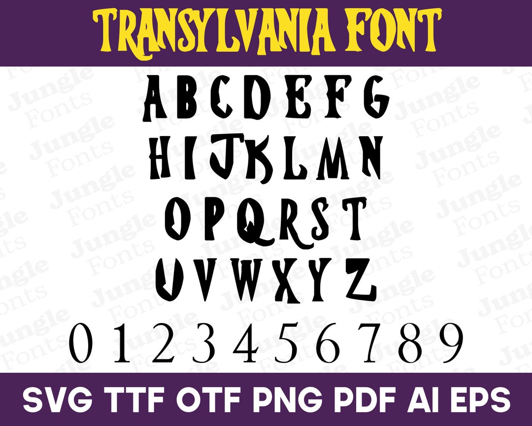 Transylvania Font Transylvania SVG Transylvania Cricut - Etsy