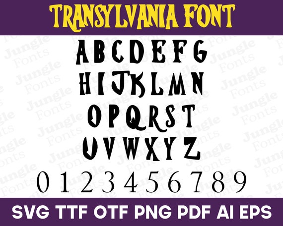 Transylvania Font Transylvania SVG Transylvania Cricut - Etsy