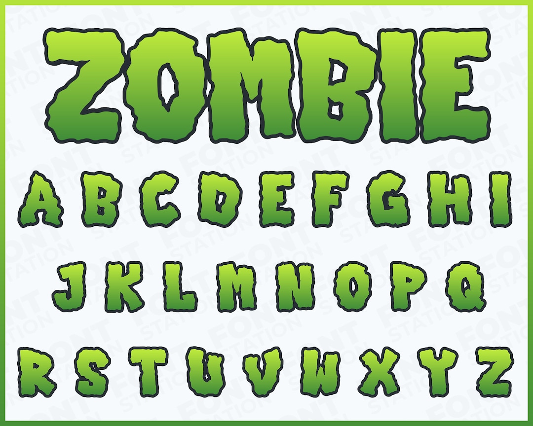 Letras Zombie SVG PNG Alfabeto Zombie Letras de Halloween - Etsy México