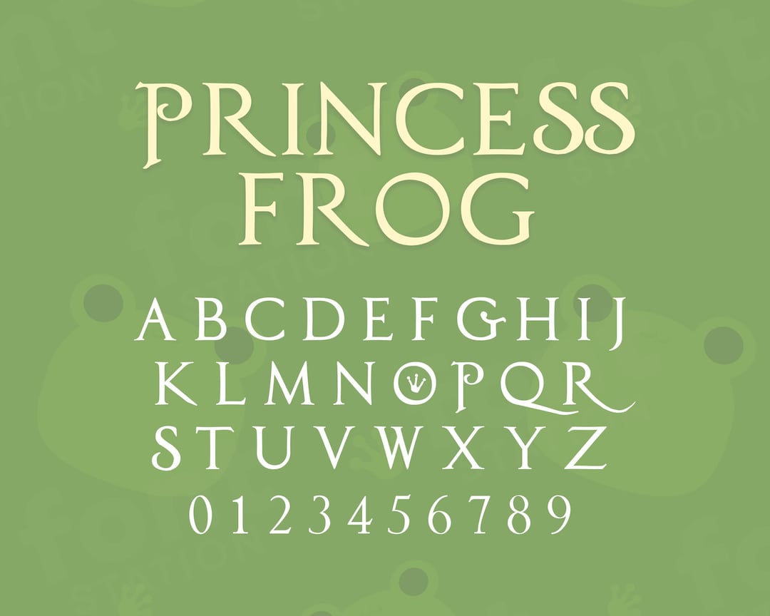Froggy Prince Font - Frog Prince SVG - Cricut Silhouette Font ...