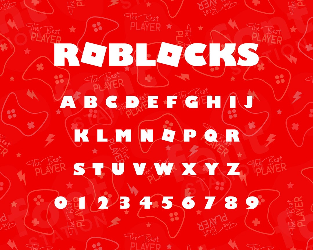 Roblocks Font - Roblocks SVG - Blocks Letters, Squared Kid Alphabet ...