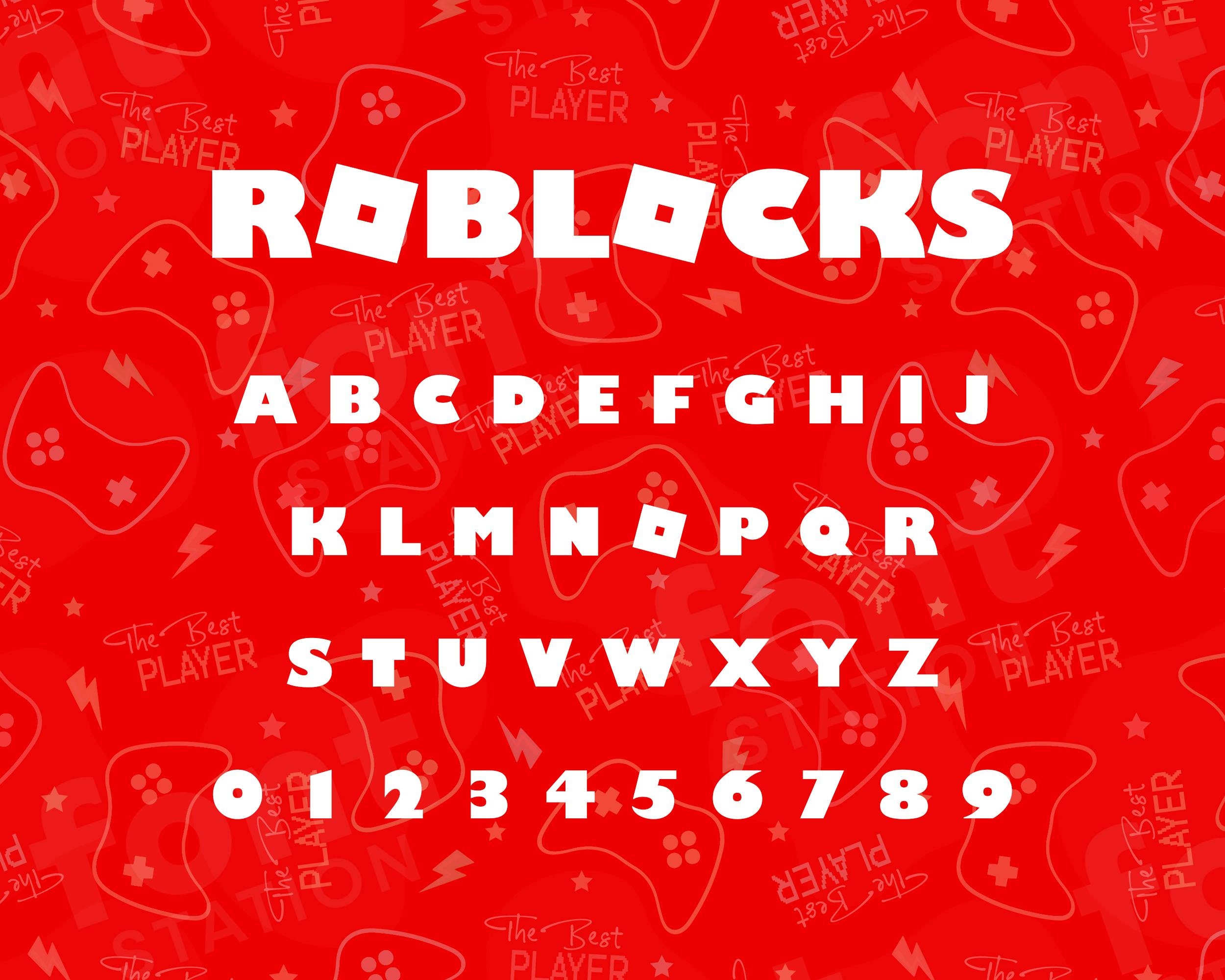 Roblocks Font - Roblocks SVG - Blocks Letters, Squared Kid Alphabet ...