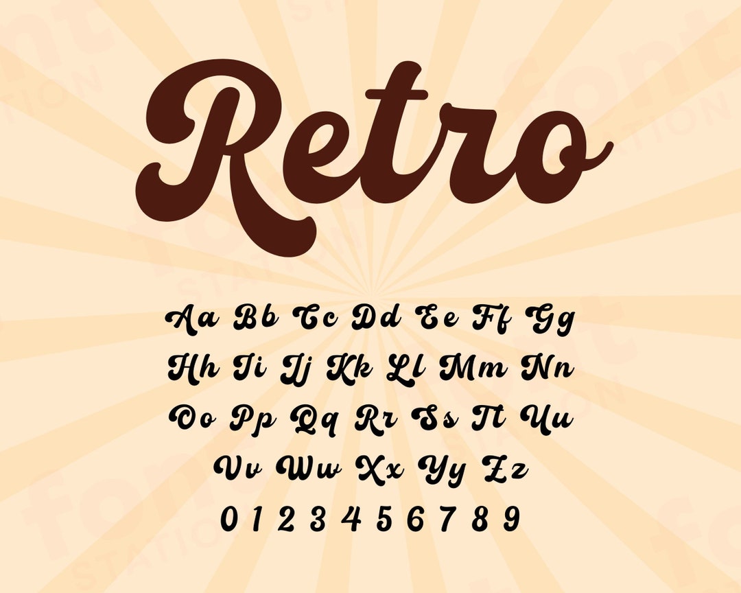 Retro Font - Funky Hipster Font - Cricut Silhouette Font - Vintage ...