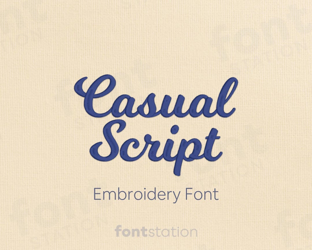 Casual Script Embroidery Font - Modern Letters - Beautiful Machine ...