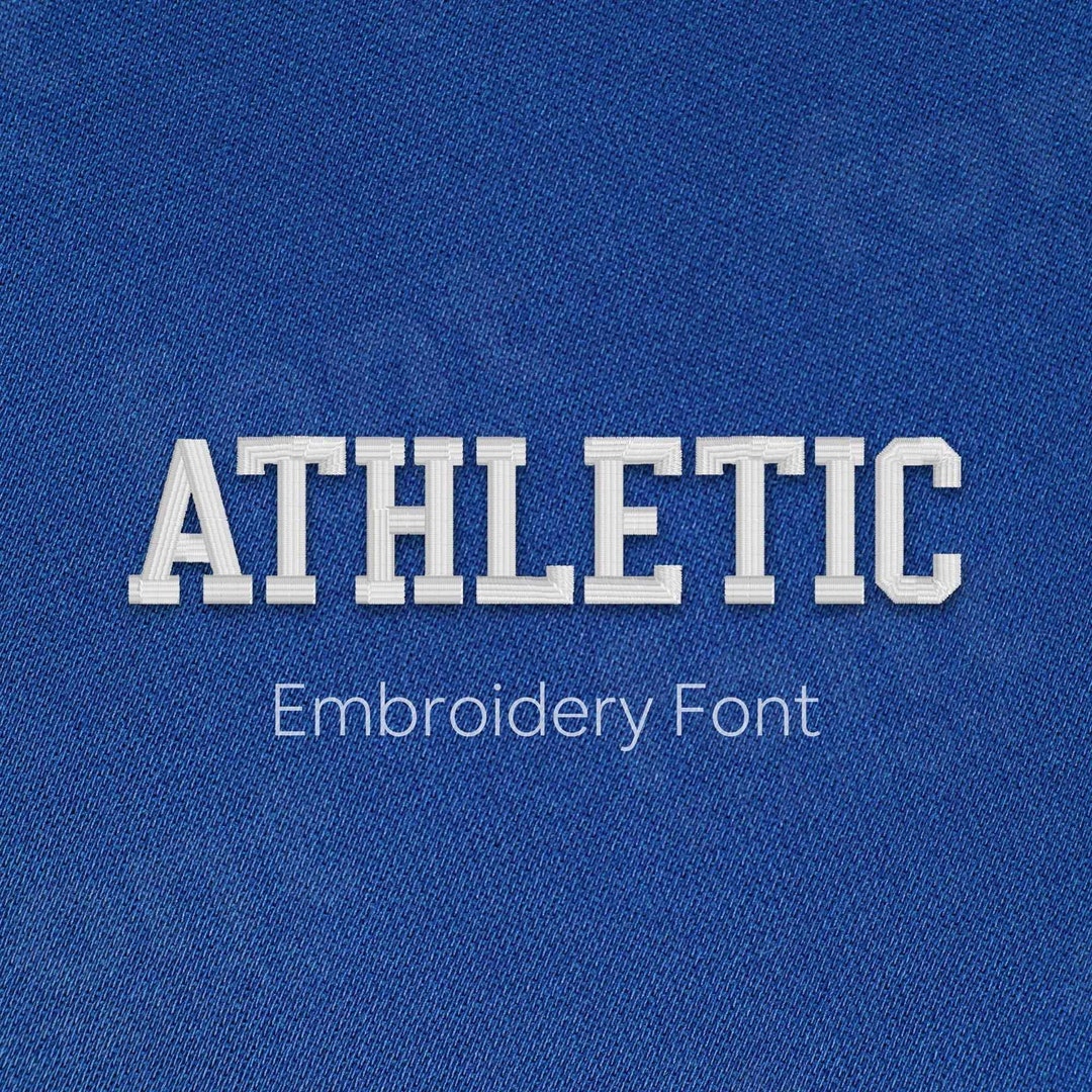 Athletic Embroidery Font - 9 Sizes - BX, PES + 9 Formats - Sport ...