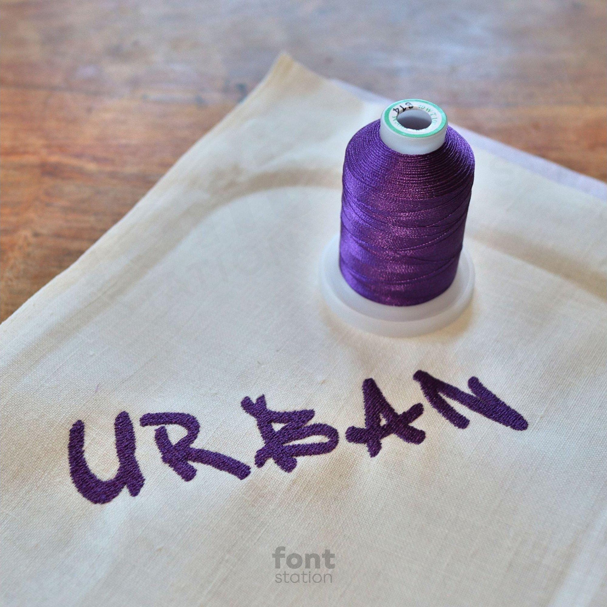 Urban Embroidery Font - 6 Sizes - BX, PES + 9 Formats - Graffiti ...