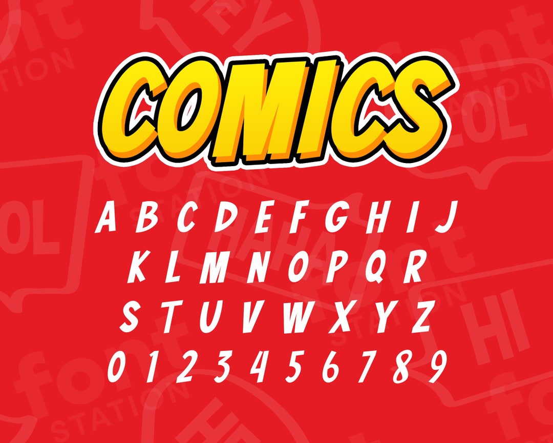 Hero Comic Font - Superheroes Comics SVG - Cricut Silhouette Font ...