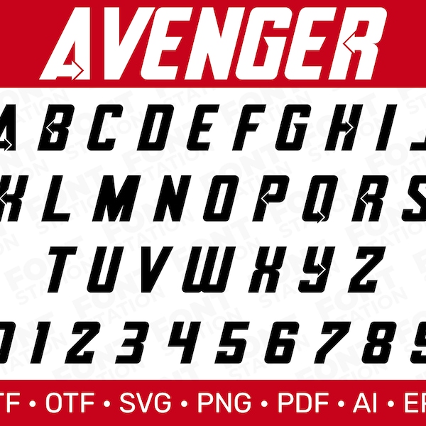 Install Avengers Font - Etsy