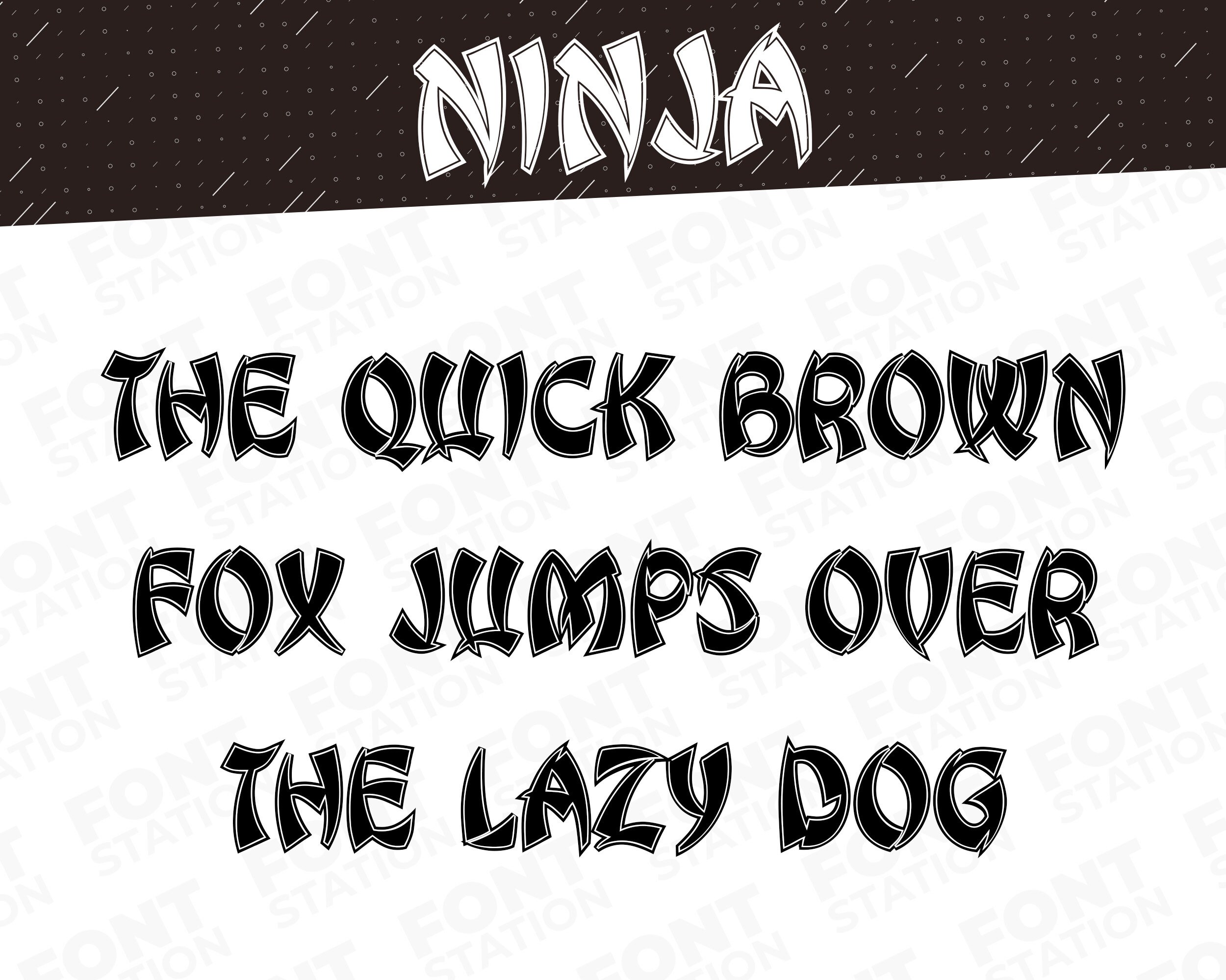 Asia Font Bundle - Asian Fonts - Samurai, Chinese, Ninja, Tokyo, Japan ...