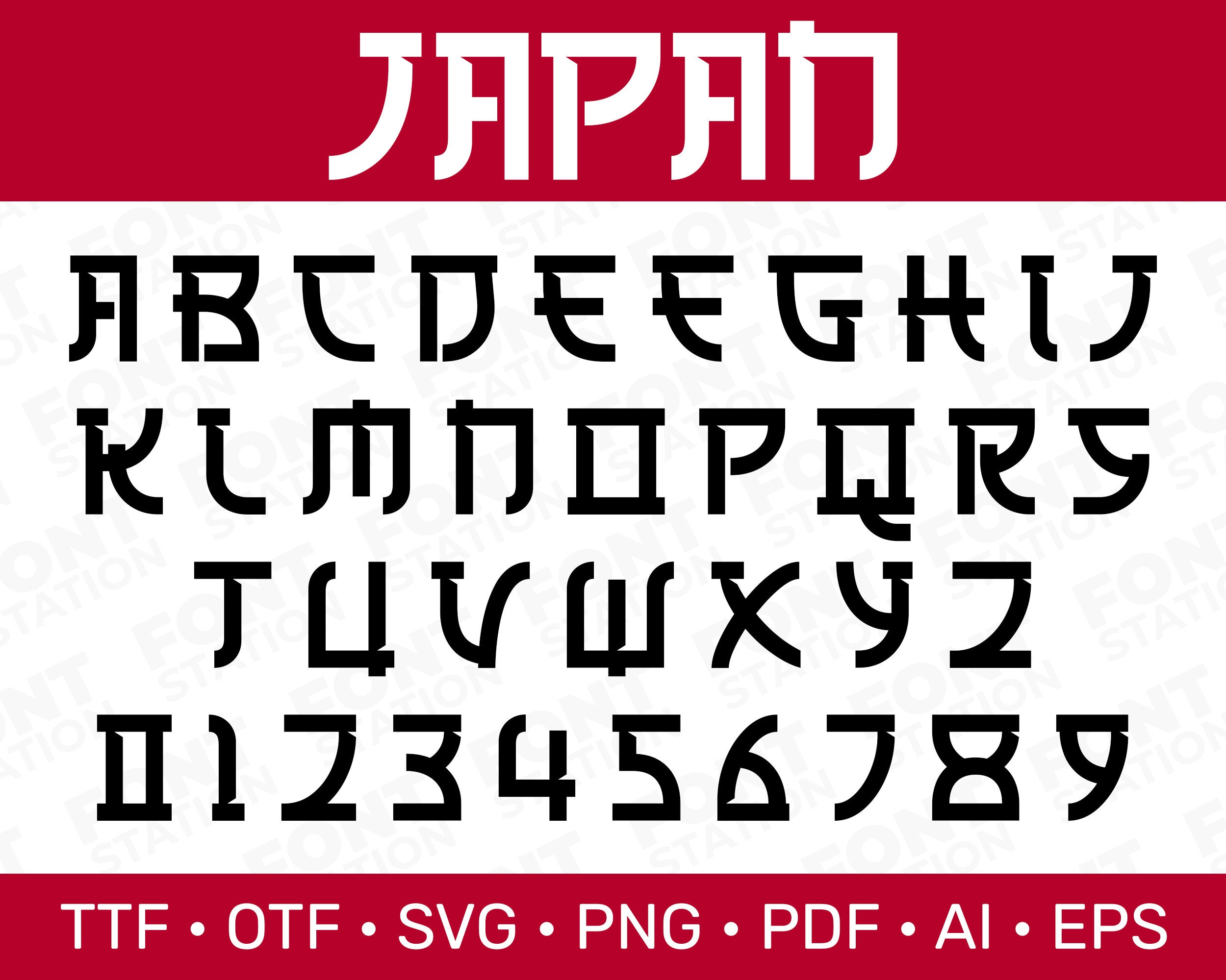 Japanese Style English Font
