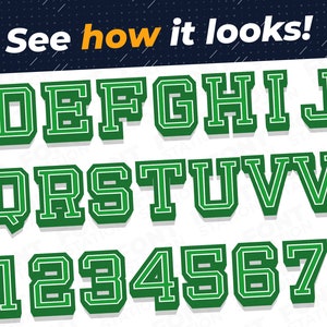 Golf Letters SVG, PNG - Golf Sublimation Text, Varsity Alphabet, Team ...