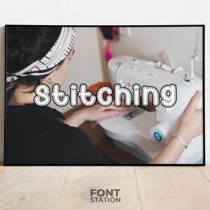 Stitched Font - Sewing SVG - Cricut Silhouette Font - Stitching Letters ...
