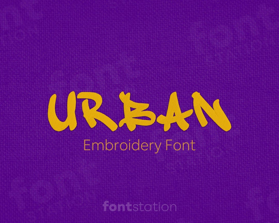 Urban Embroidery Font - 6 Sizes - BX, PES + 9 Formats - Graffiti ...