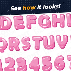 Bubble Gum Letters - Chewing Gum SVG, PNG - Bubble Playful Letters ...